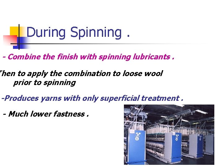 Finishing of Textiles Insect Resist Finishes Main Points