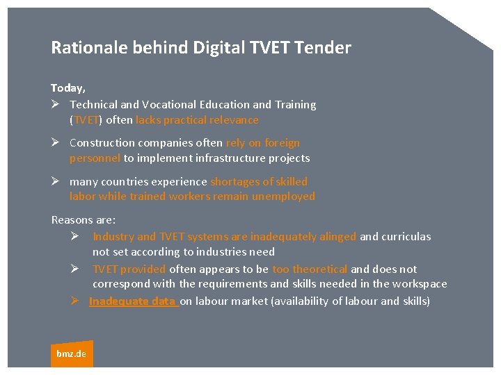 Digital TVET Tender Leveraging the potential of TVET