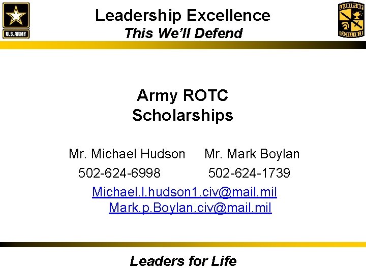 Leadership Excellence This Well Defend Army ROTC Scholarships