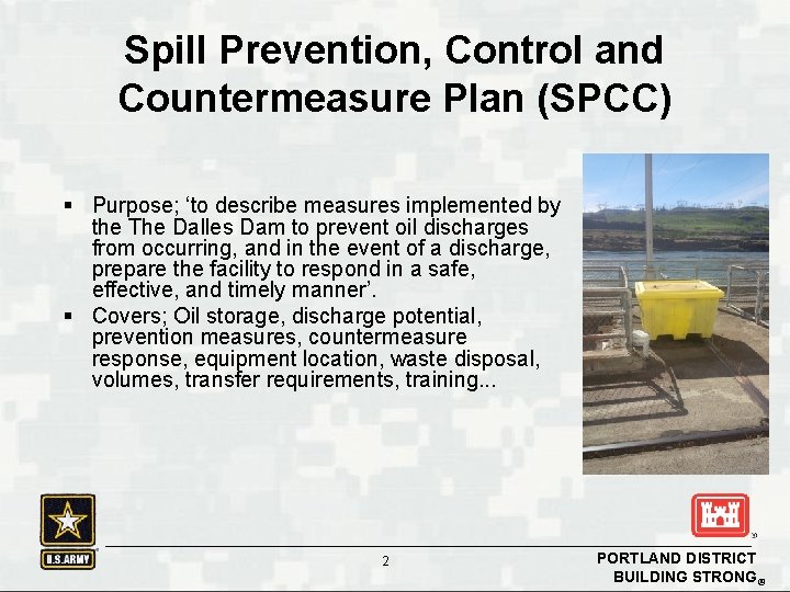 The Dalles Dam Oil Spill Plan Bob Cordie