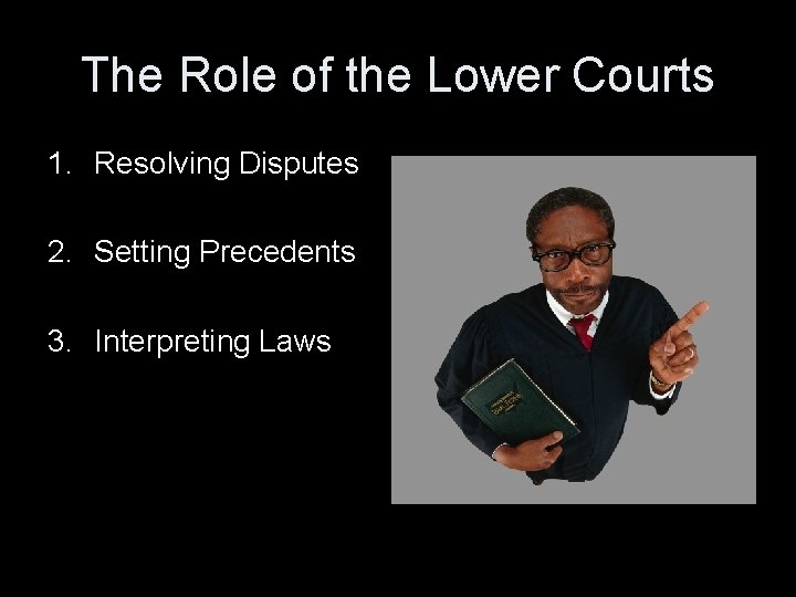 The Lower Courts The Federal Court System consists