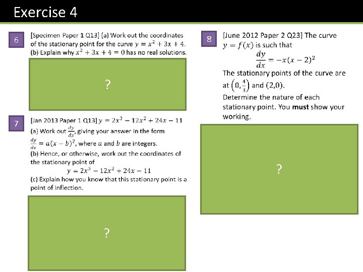 IGCSEFM Differentiation jfrosttiffin kingston sch uk www drfrostmaths