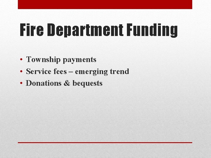 Iowa League 17 Fire Department Funding and Management