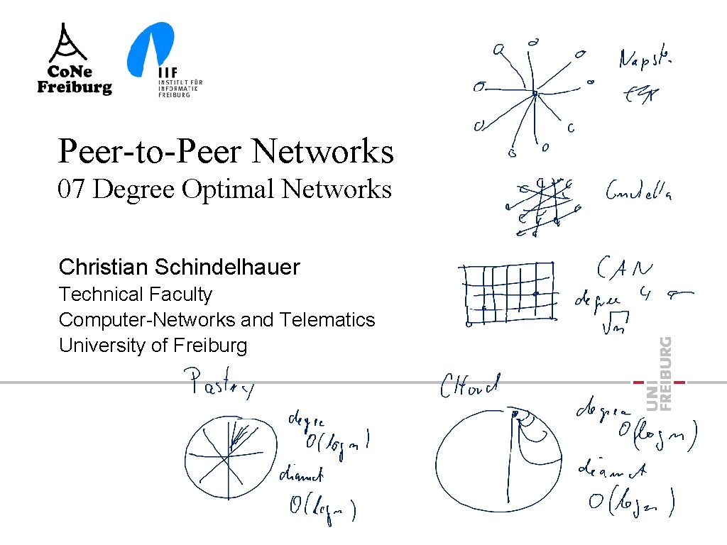 PeertoPeer Networks 07 Degree Optimal Networks Christian Schindelhauer