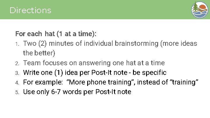 Lessons Learned A Six Thinking Hats Play Six