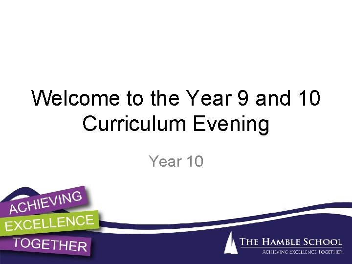 Welcome to the Year 9 and 10 Curriculum