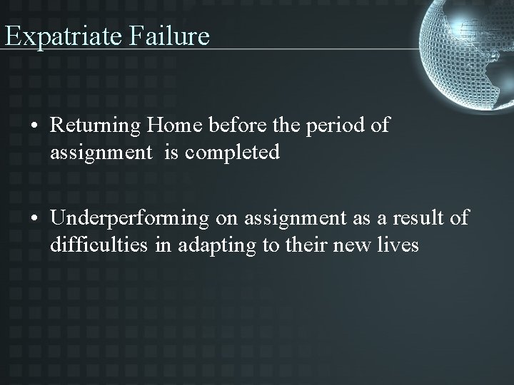 The Role of Family in International Assignments IBUS