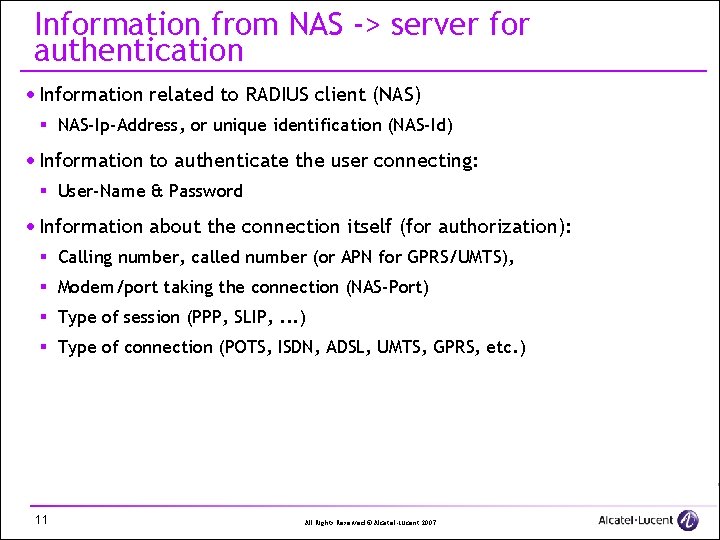 Introduction to the RADIUS protocol Module Objetives Identify