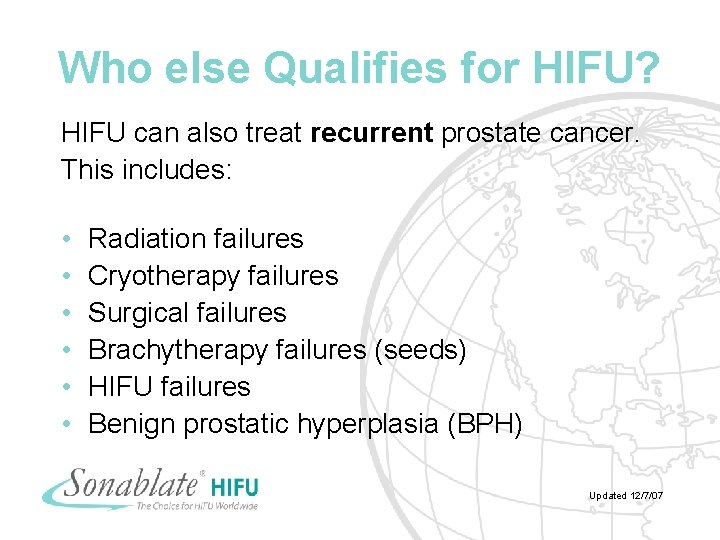 High Intensity Focused Ultrasound Sonablate HIFU A Non