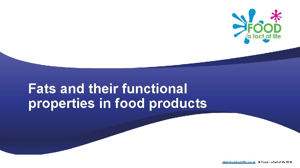 Fats and their functional properties in food products