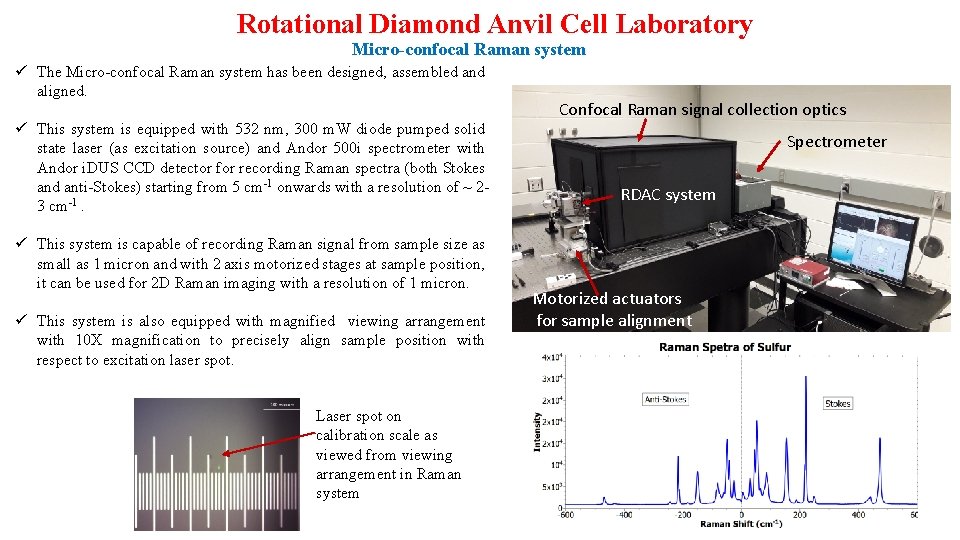 Rotational Diamond Anvil Cell Laboratory at ISU Acknowledgments