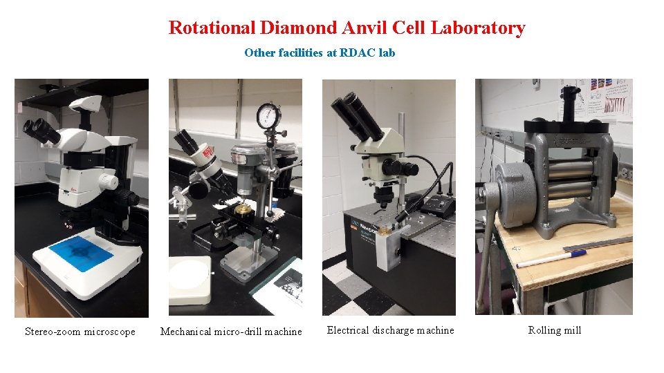 Rotational Diamond Anvil Cell Laboratory at ISU Acknowledgments