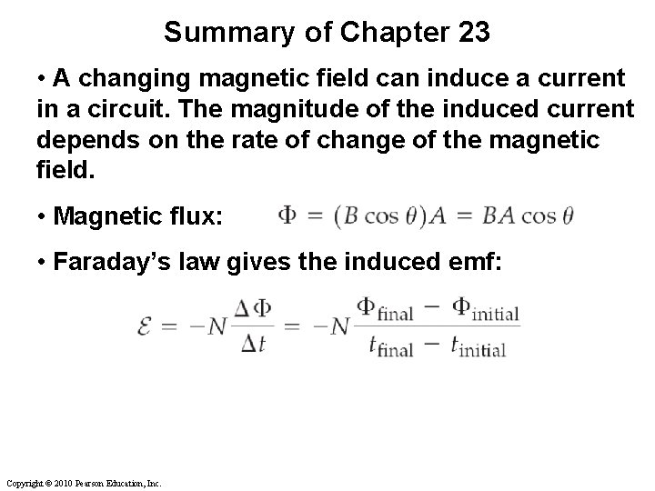 Lecture Outline Chapter 23 Physics 4 th Edition