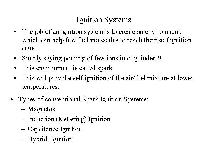 Design of Ignition System for SI Engines P