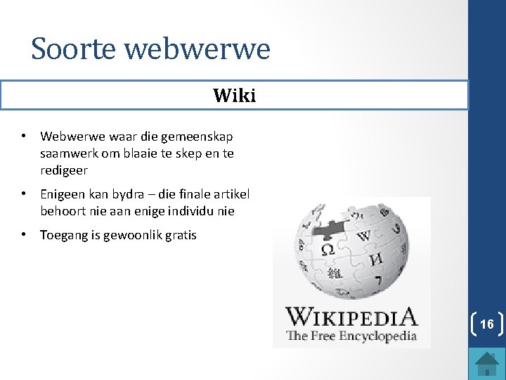 Module 2 3 Die wreldwye web Inhoud Inleiding