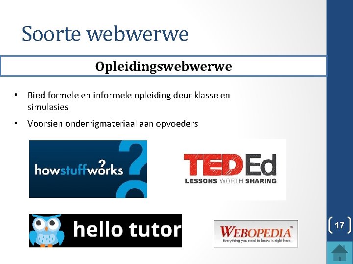 Module 2 3 Die wreldwye web Inhoud Inleiding