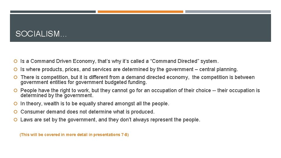 THE MAJOR TYPES OF ECONOMIC SYSTEMS POWER POINT