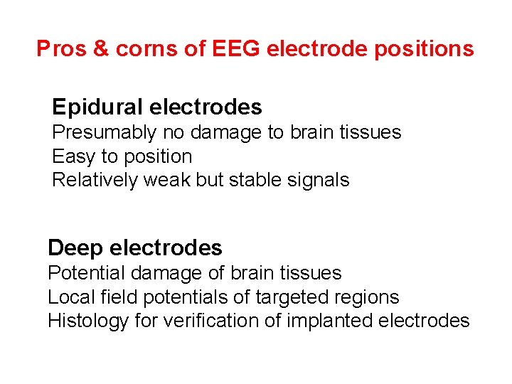 Electrophysiological approaches for examining physiological ...