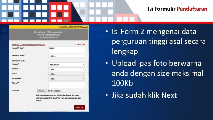 Panduan Pendaftaran Online Maba Profesi Insinyur Tahun Akademik