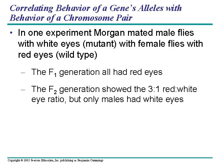 Chapter 15 The Chromosomal Basis of Inheritance Overview