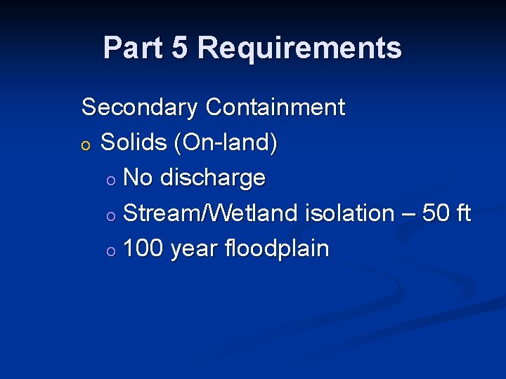 Part 5 Rules Spillage of Oil and Polluting