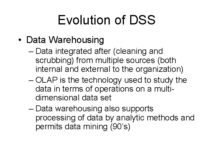 Decision Support Technology DSS Reference Architecture Language System