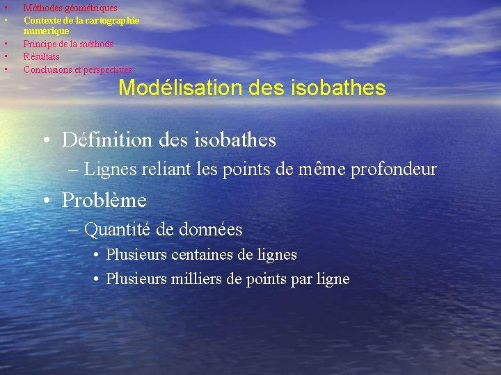 Mthodes gomtriques pour la dtection des intersections entre