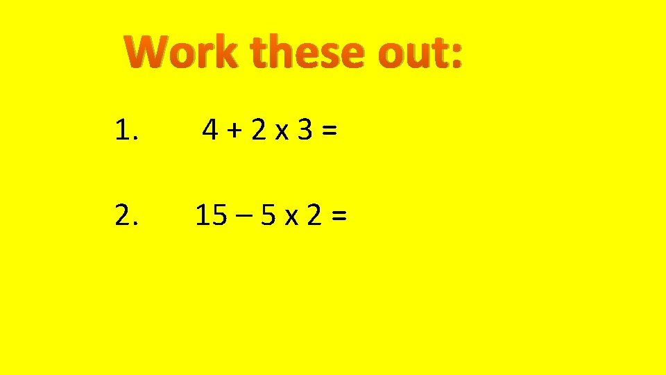 Year 7 Unit 1 1 Order of Operations