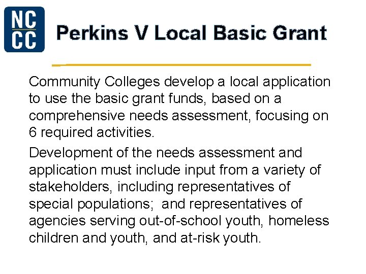 Carl Perkins Act The Carl D Perkins Act