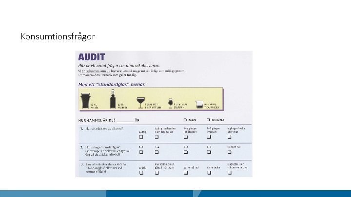 Konsultationen och missbruk Martin Hammar specialist i allmnmedicin