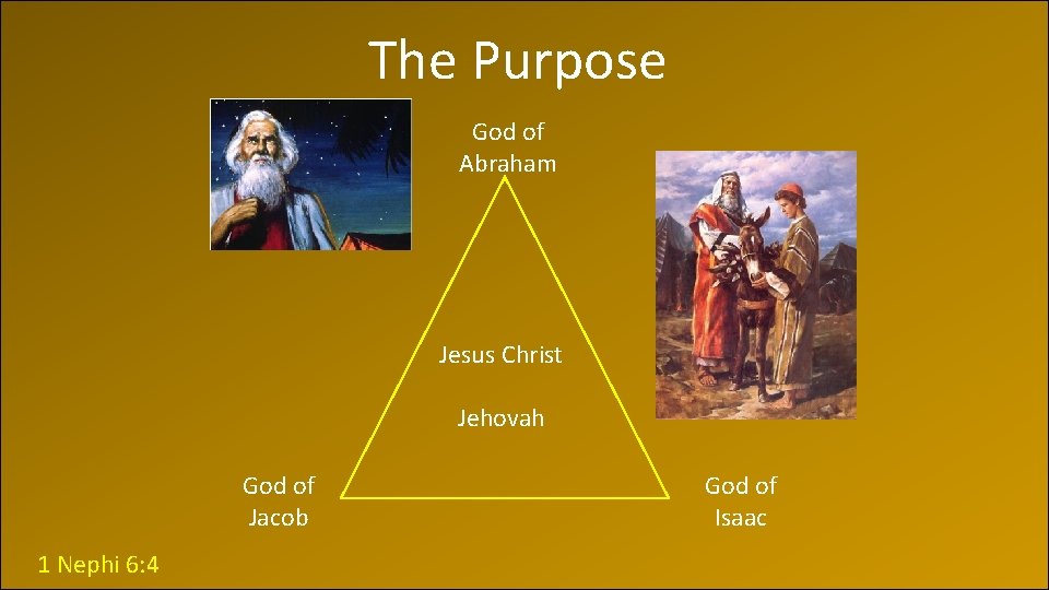 The Purpose God of Abraham Jesus Christ Jehovah