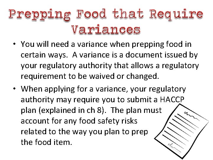 Equipment Make sure workstations cutting boards and utensils