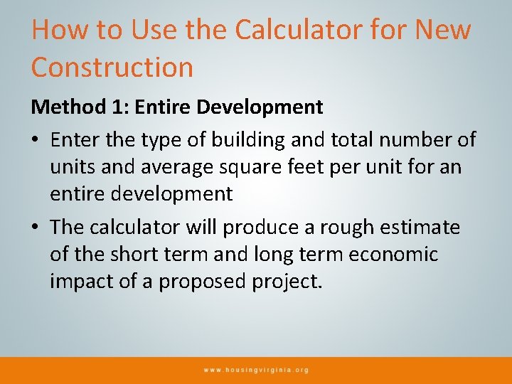 Calculating the Economic Impact of Your Housing Project