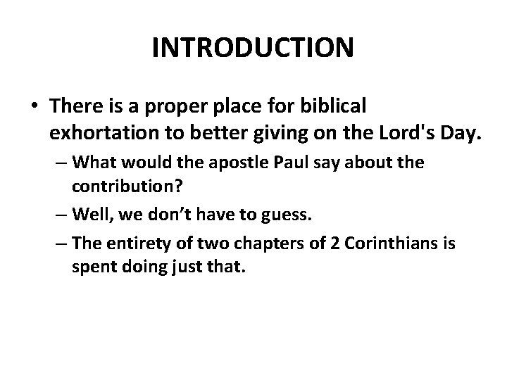 Back to Basics The Contribution 2 Corinthians 8
