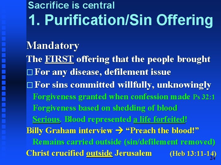 1 1 The Tabernacle Five Sacrifices ch 10