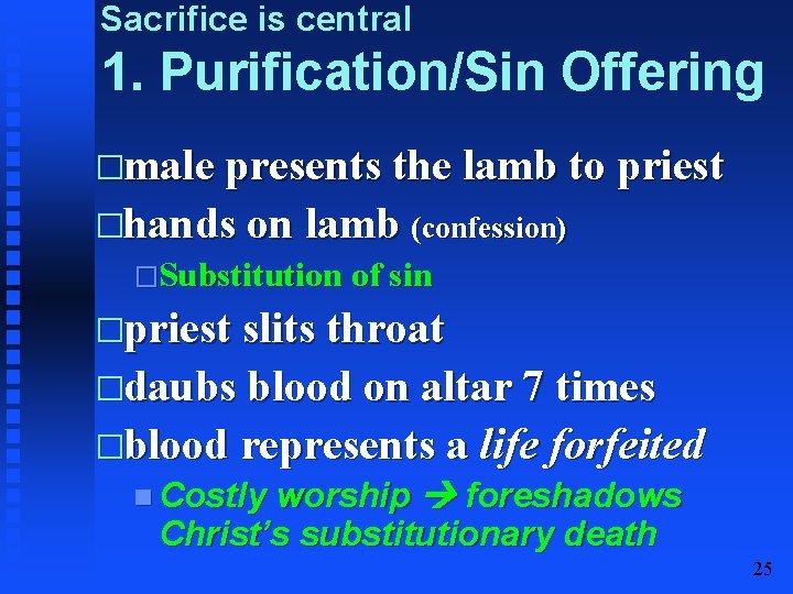 1 1 The Tabernacle Five Sacrifices ch 10
