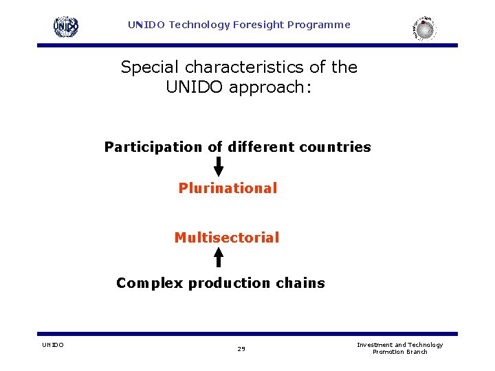 UNIDO Technology Foresight Programme Foresight for developing countries