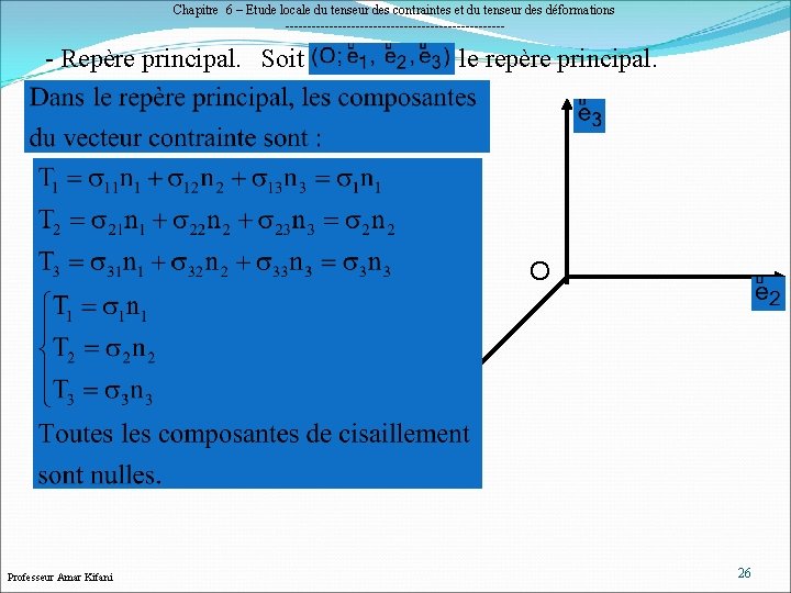 Chapitre 6 Etude locale du tenseur des contraintes