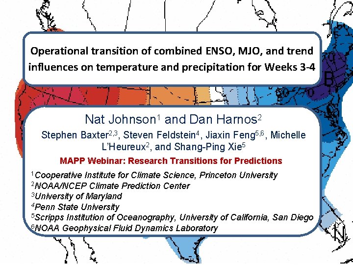 Operational transition of combined ENSO MJO and trend