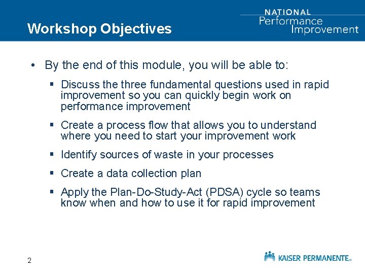 Introduction to the Rapid Improvement Model Plus Simple