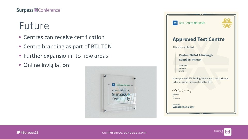 Tests Training Online Invigilation and Test Centres Surpass