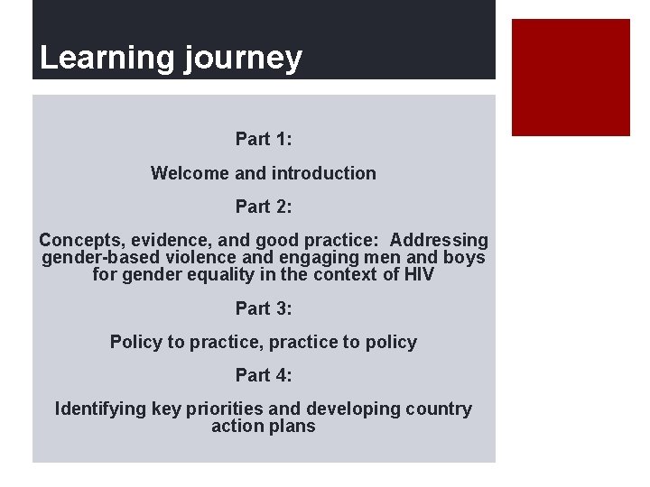 Learning journey Part 1 Welcome and introduction Part