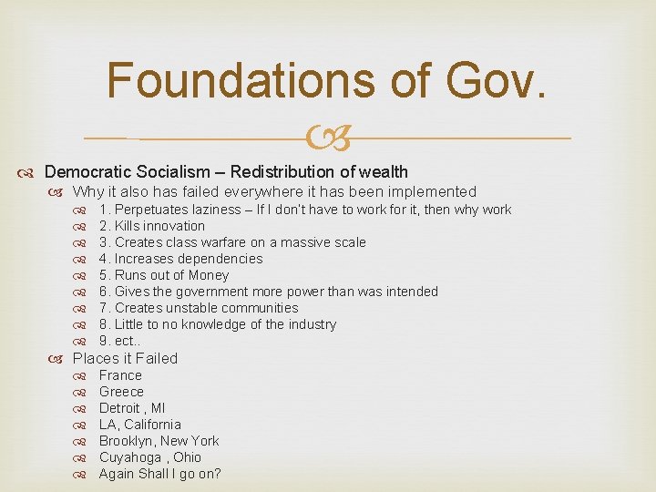 Foundations in Government and its Origins What is