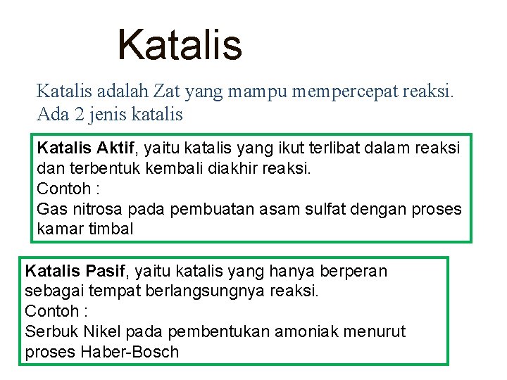 STANDAR KOMPETENSI 3 Memahami kinetika reaksi kesetimbangan kimia