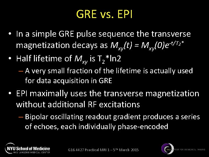G 16 4427 Practical MRI 1 Advanced pulse