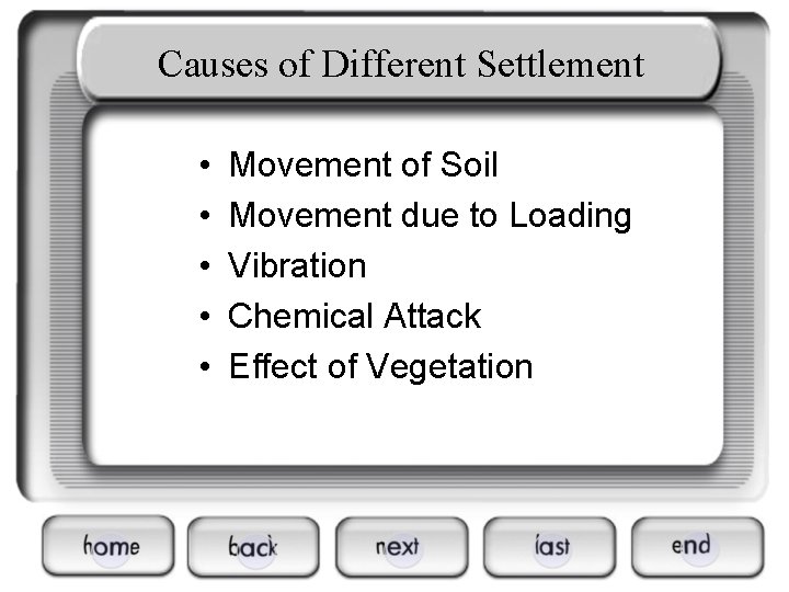 Causes of Different Settlement Movement of Soil Movement