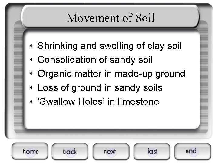Causes of Different Settlement Movement of Soil Movement