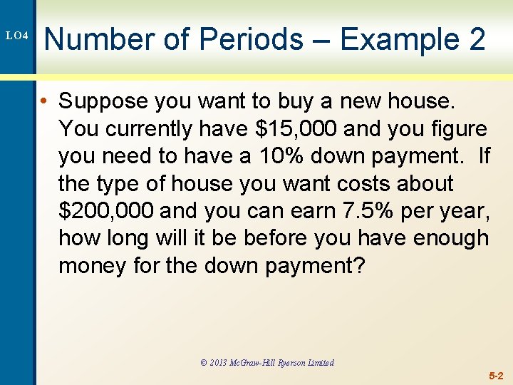 LO 4 Finding the Number of Periods Start