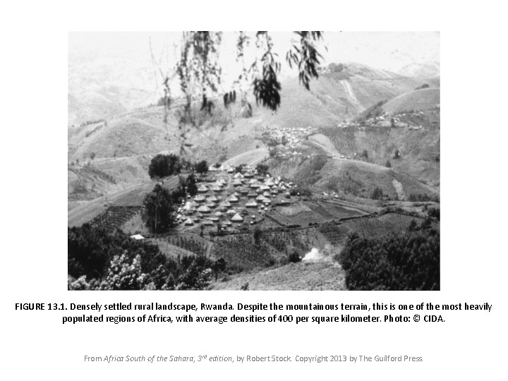 FIGURE 13 1 Densely settled rural landscape Rwanda