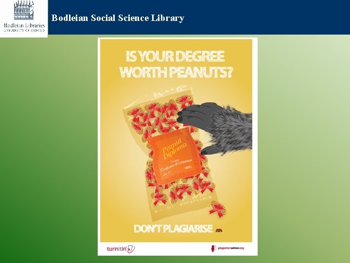 Bodleian Social Science Library Plagiarism Referencing and Library